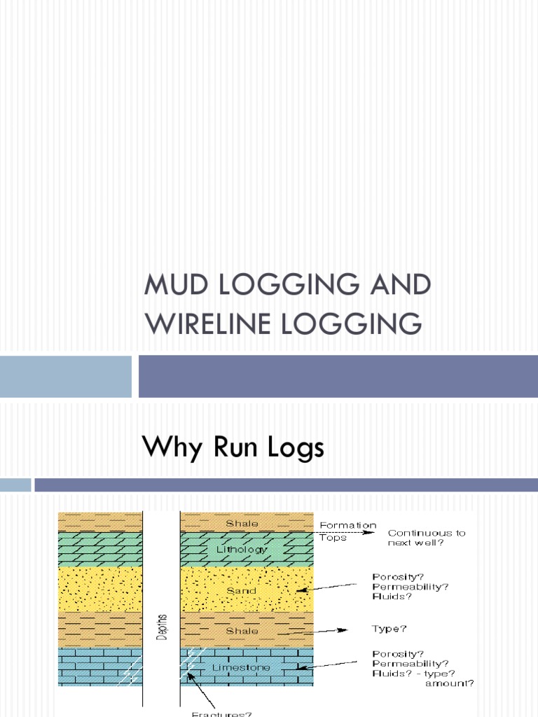 Mud and Wireline Logging Overview | PDF | Science | Geology