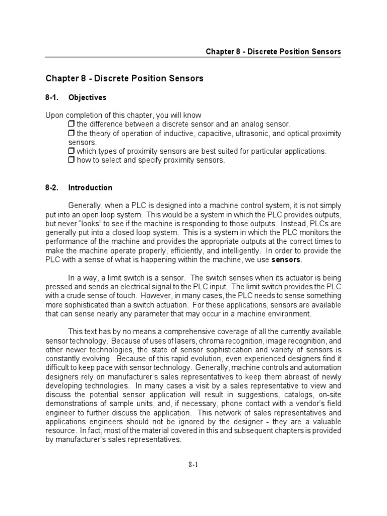 Chapter 8 - Discrete Position Sensors | PDF | Bipolar Junction ...
