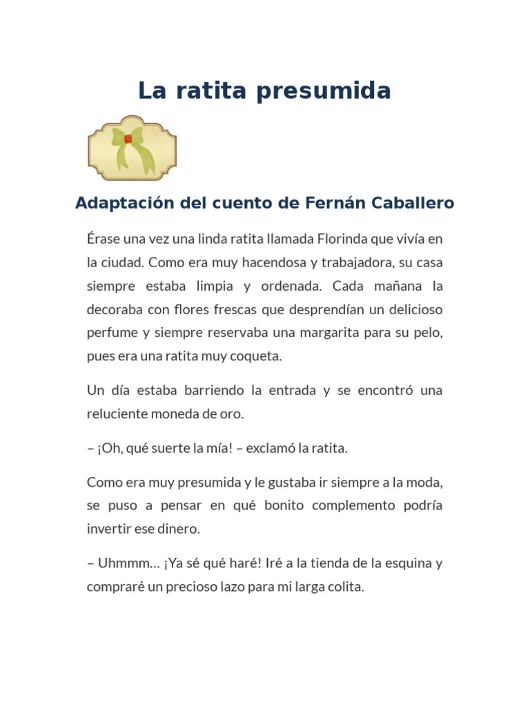 La Ratita Presumida | PDF