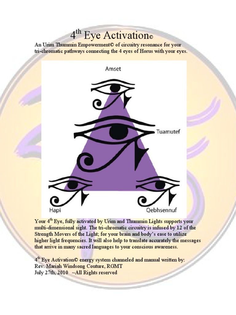 4thEYE ACTIVATION PDF | PDF | Eye | Nature