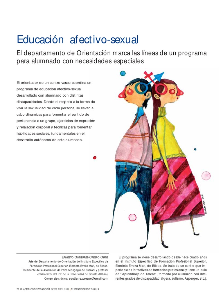 Educación Afectivo-sexual. Ernesto Gutiérrez-Crespo | Habilidades ... Educación Afectivo-sexual. Ernesto Gutiérrez-Crespo | Habilidades ...