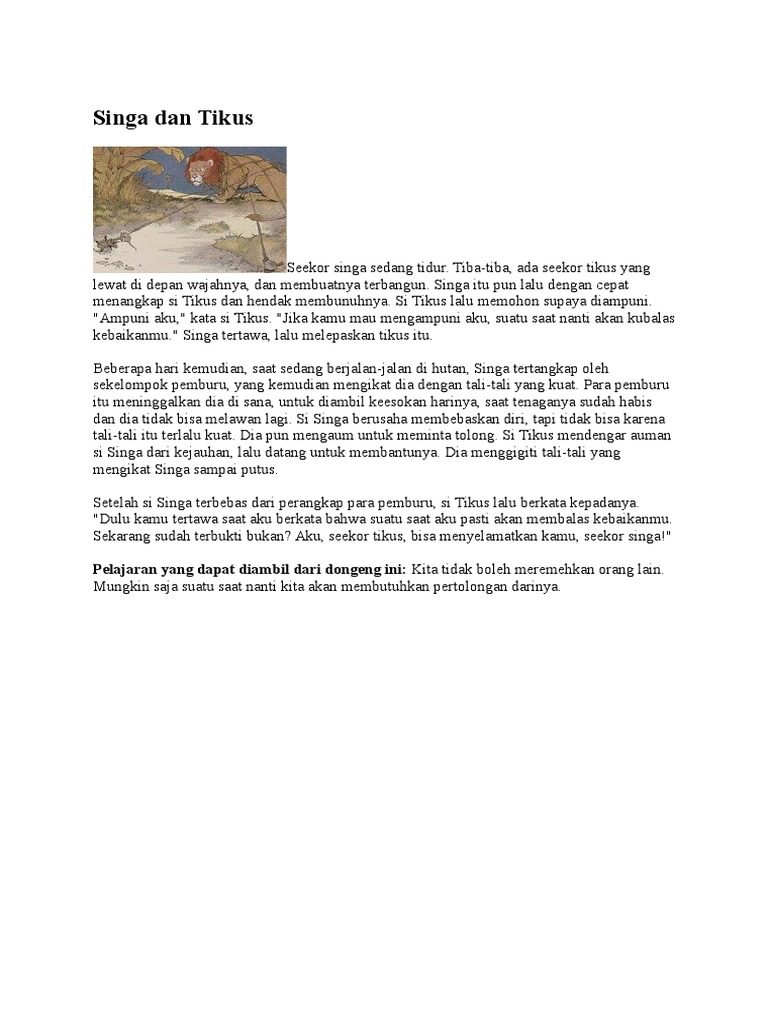 Singa Dan Tikus | PDF | Agama & Spiritualitas