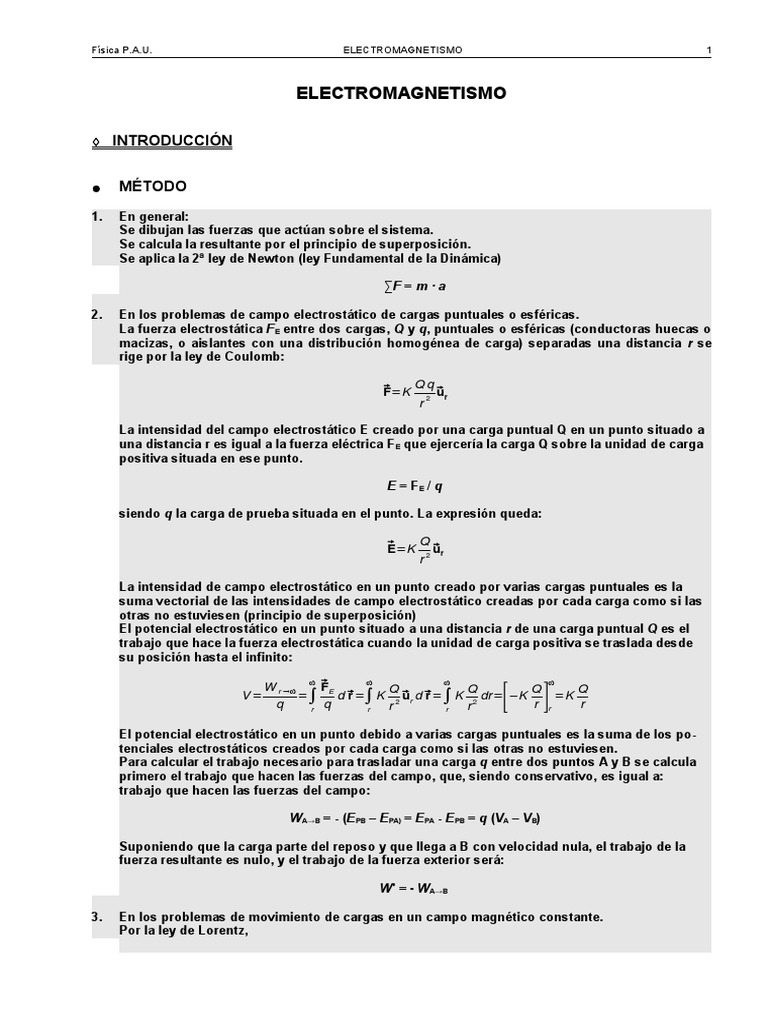 Ejercicios Resueltos Electricidad Electromagnetismo | PDF | Aceleración ...