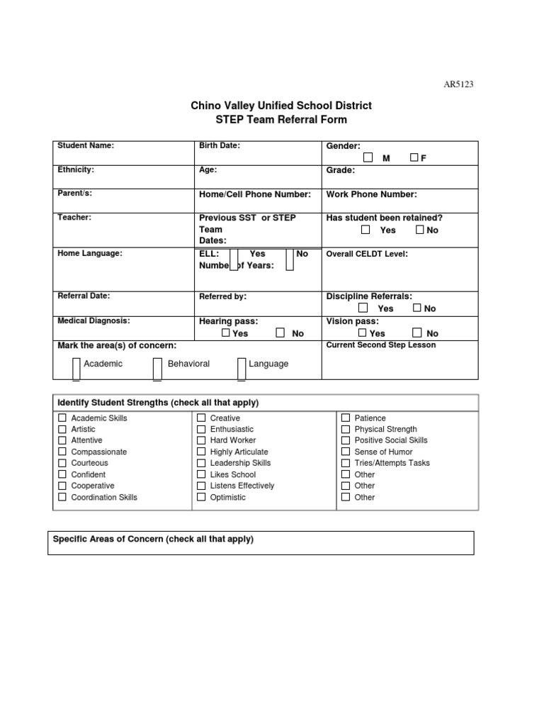 Step Referral Form | PDF