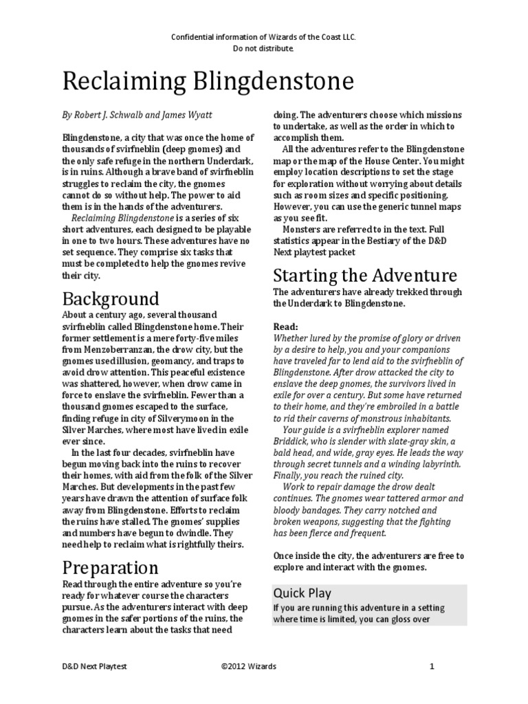 Adventure - Reclaiming Blingdenstone PDF | PDF | Quartz | Dwarf ...