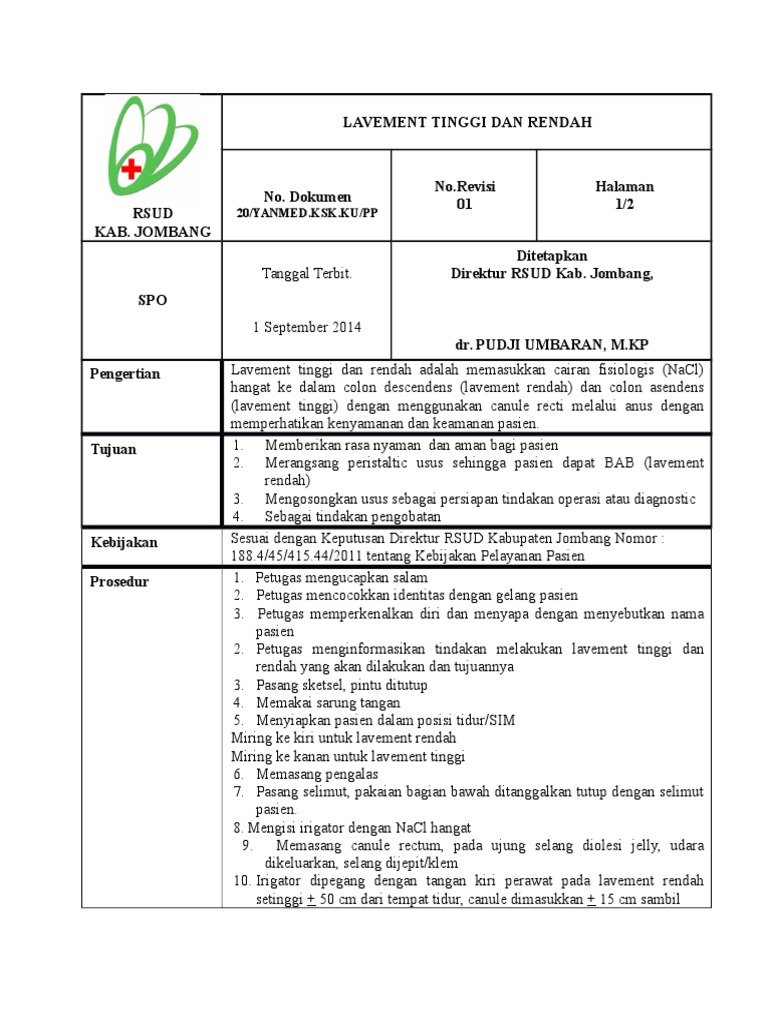 20 Lavement Tinggi Dan Rendah | PDF