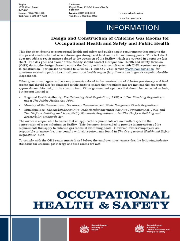 Design and Construction of Chlorine Gas Rooms | PDF | Ventilation ...