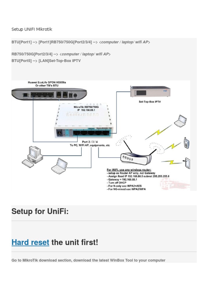 Setup UNIFI Mikrotik | PDF | Domain Name System | Ip Address Setup UNIFI Mikrotik | PDF | Domain Name System | Ip Address