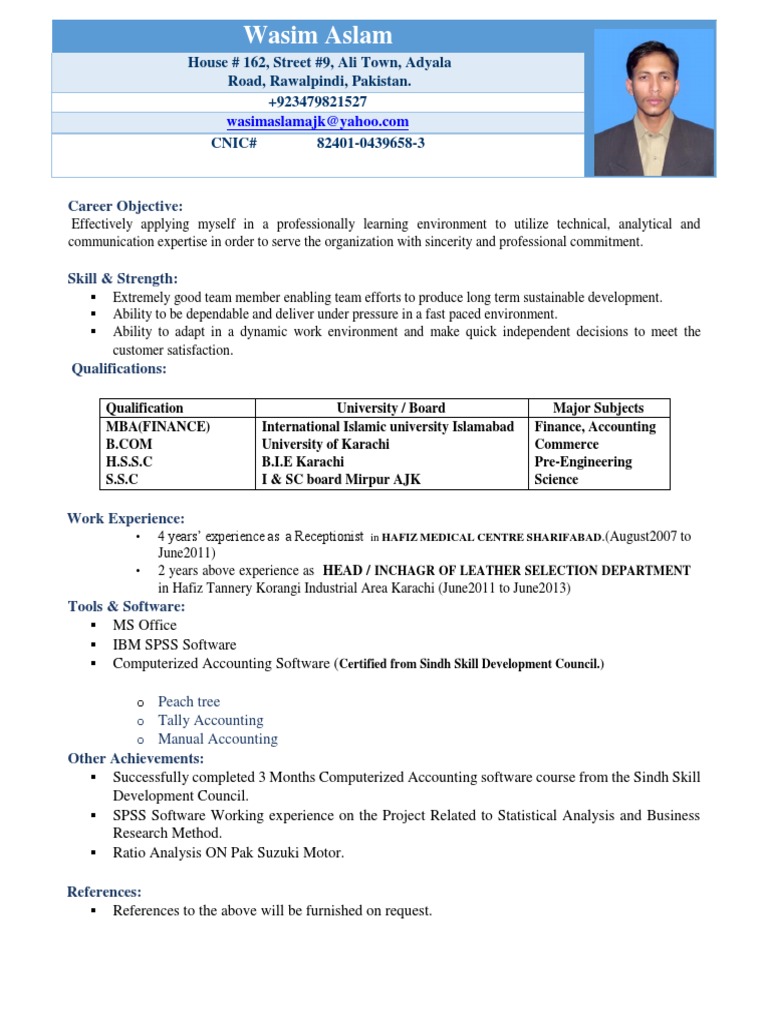 CV Only Waseem | PDF | Career & Growth | Business