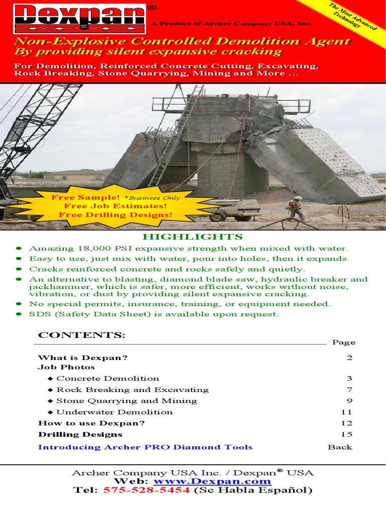 Dexpan Catalog English | Download Free PDF | Demolition | Concrete