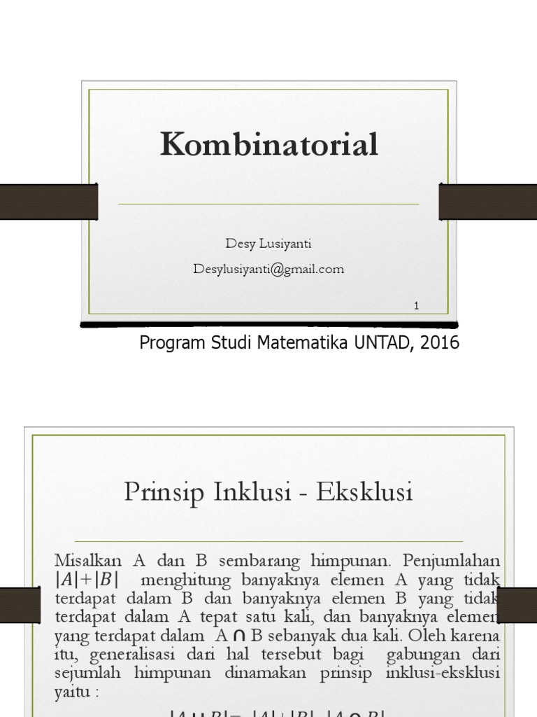Materi Kombinatorial | PDF