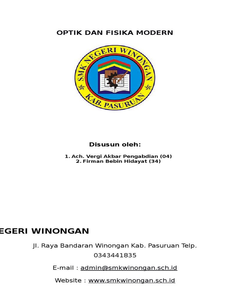 Optik dan Fisika Modern: Prinsip-Prinsip Dasar Optika Geometri dan ...