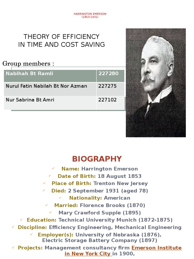 Harrington Emerson | Science And Technology | Business | Free 30-day ...