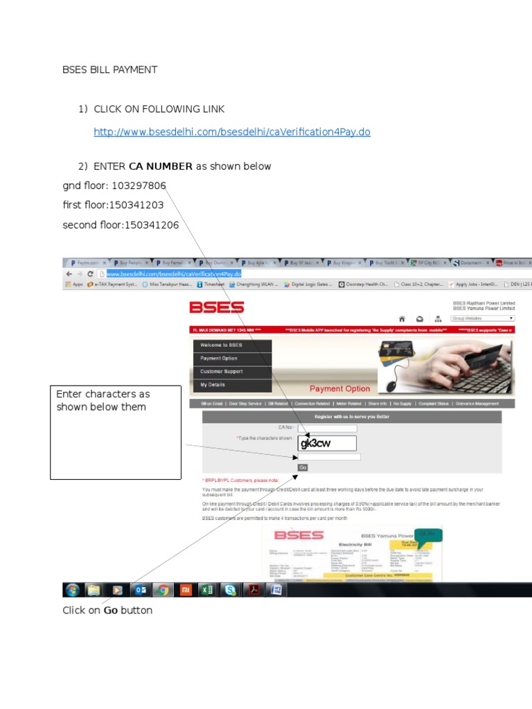 Bses Bill Payment | PDF