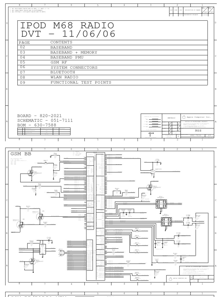 34b64 Iphone 2g Schematics | PDF | Computer Hardware | Apple Inc.
