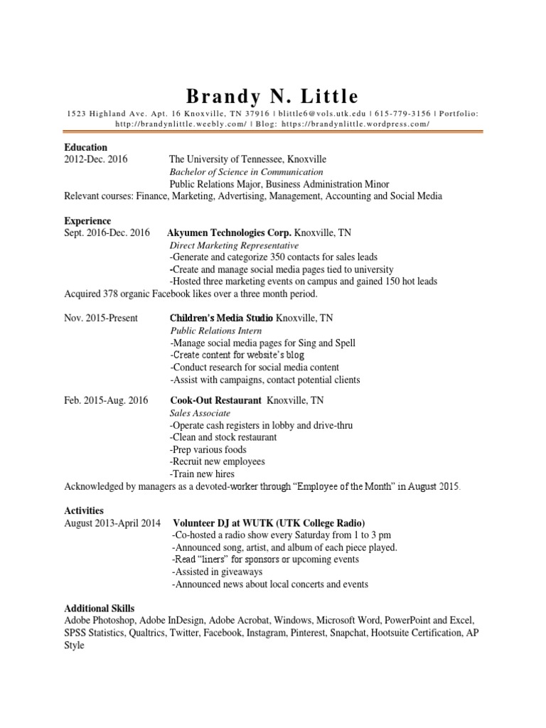 Brandy Little Resume | PDF