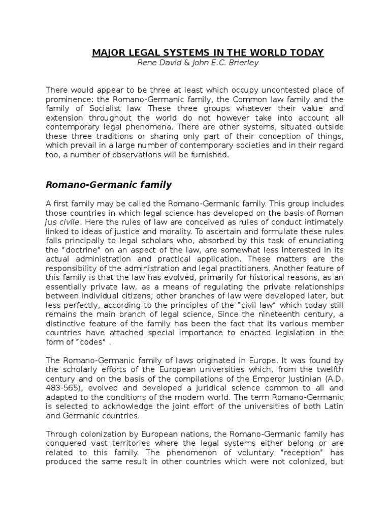 Overview of Global Legal Systems | PDF | Socialism | Common Law