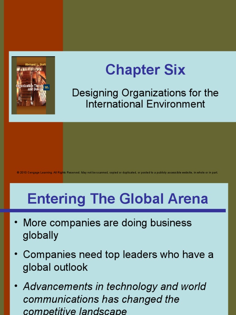 Chapter Six: Designing Organizations For The International Environment ...