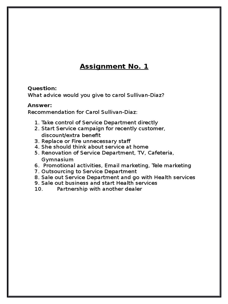 Assignment. Auto World | PDF