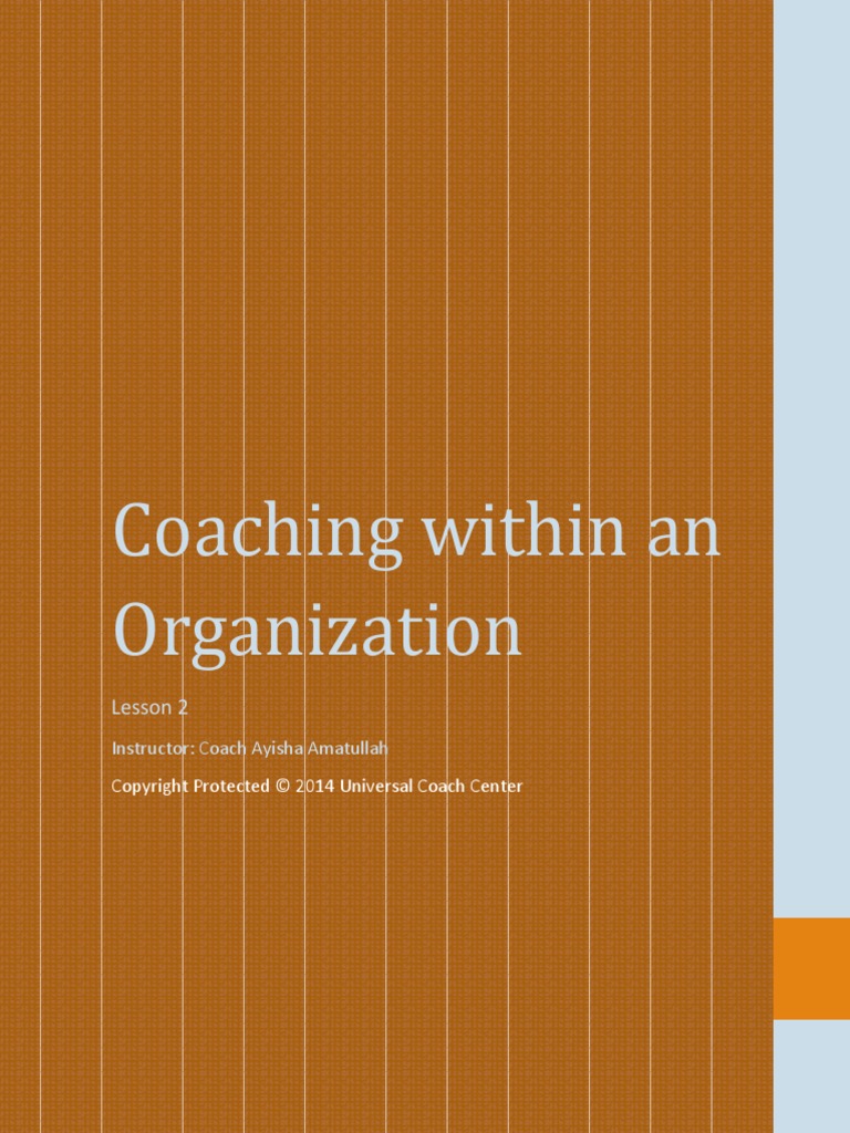 02 Coaching Within An Organization | PDF | Brainstorming | Goal