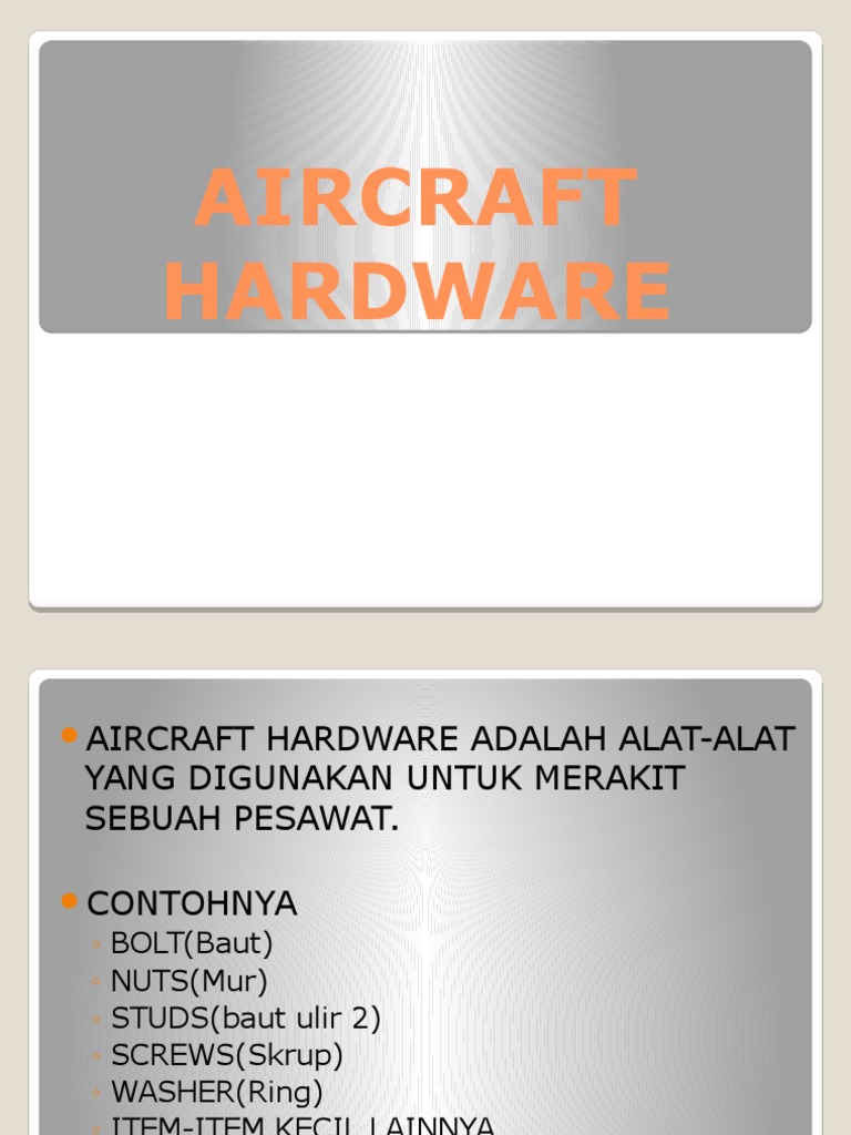 Aircraft Hardware | PDF