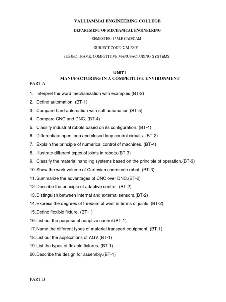 CM7201-Competitive Manufacturing Systems | PDF | Lean Manufacturing ...