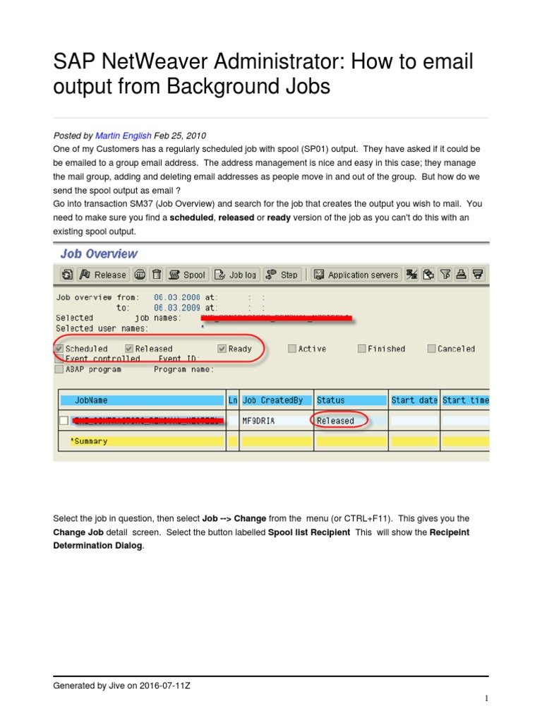 How To Email Output From Background Jobs | PDF | Email | Email Address