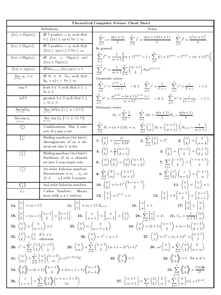 CDI I - Diversos - Theoretical Cheat Sheet | Graph Theory | Vertex (Graph Theory)