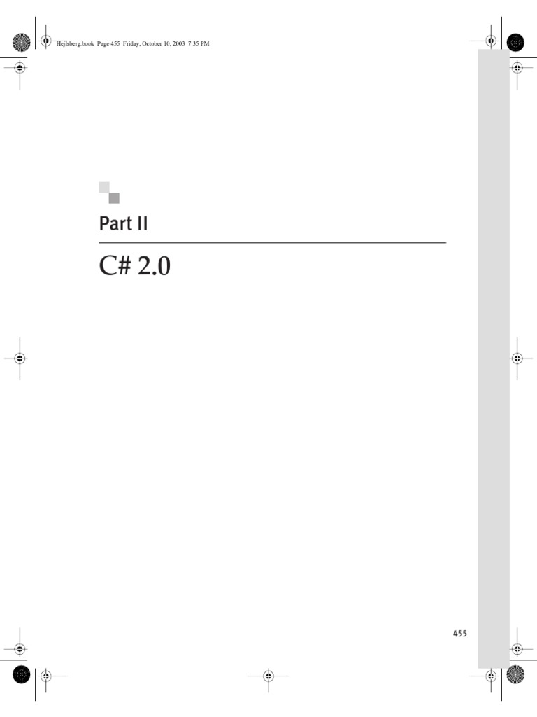 Hejlsberg - Book Page 455 Friday, October 10, 2003 7:35 PM | PDF | Anonymous Function | C Sharp ...