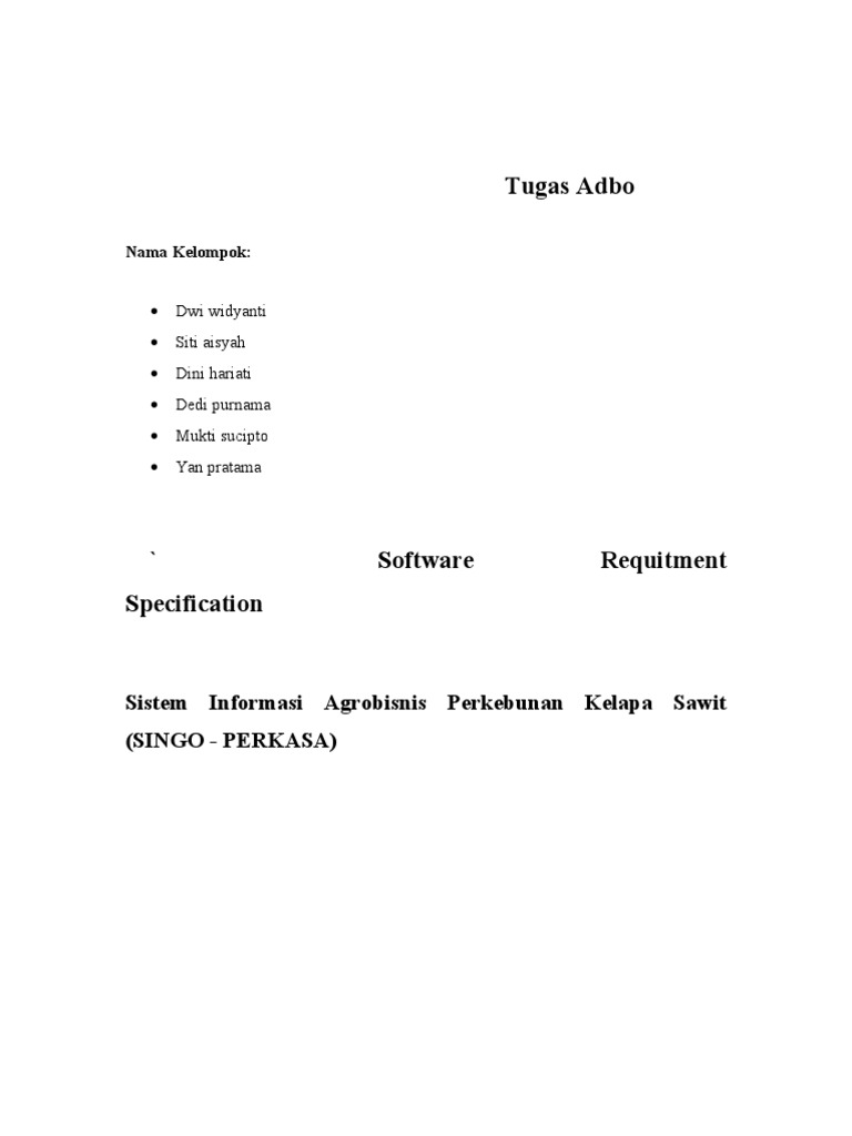 Contoh SRS | PDF