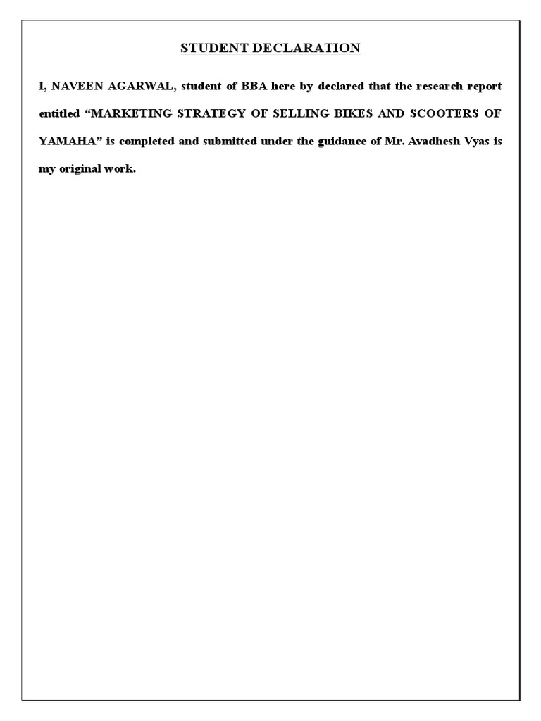 Student Declaration | PDF