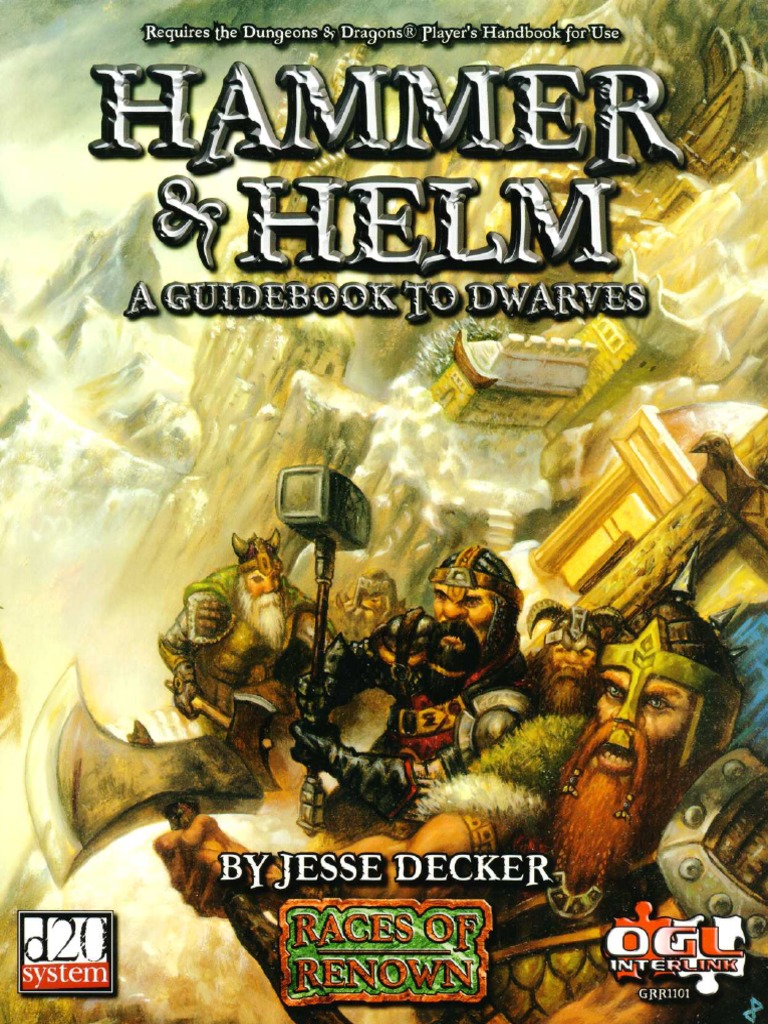 Hammer and Helm - A Guidebook To Dwarves PDF | PDF