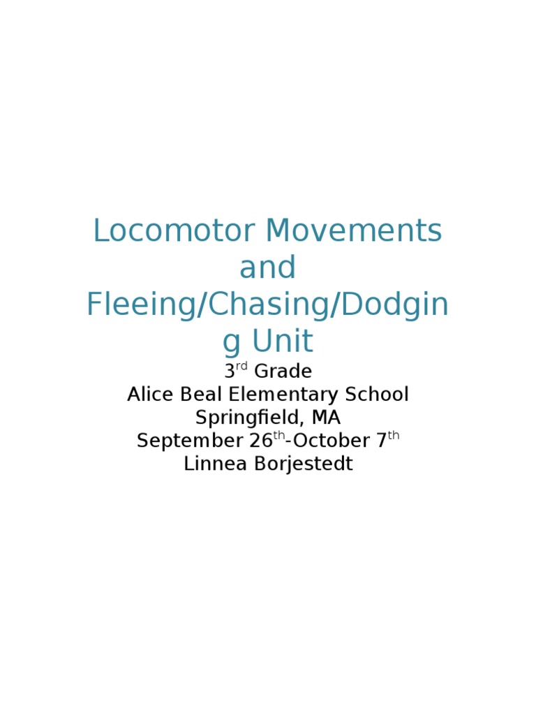 Unit Plan PE Running and Tag | PDF | Educational Assessment | Physical ...