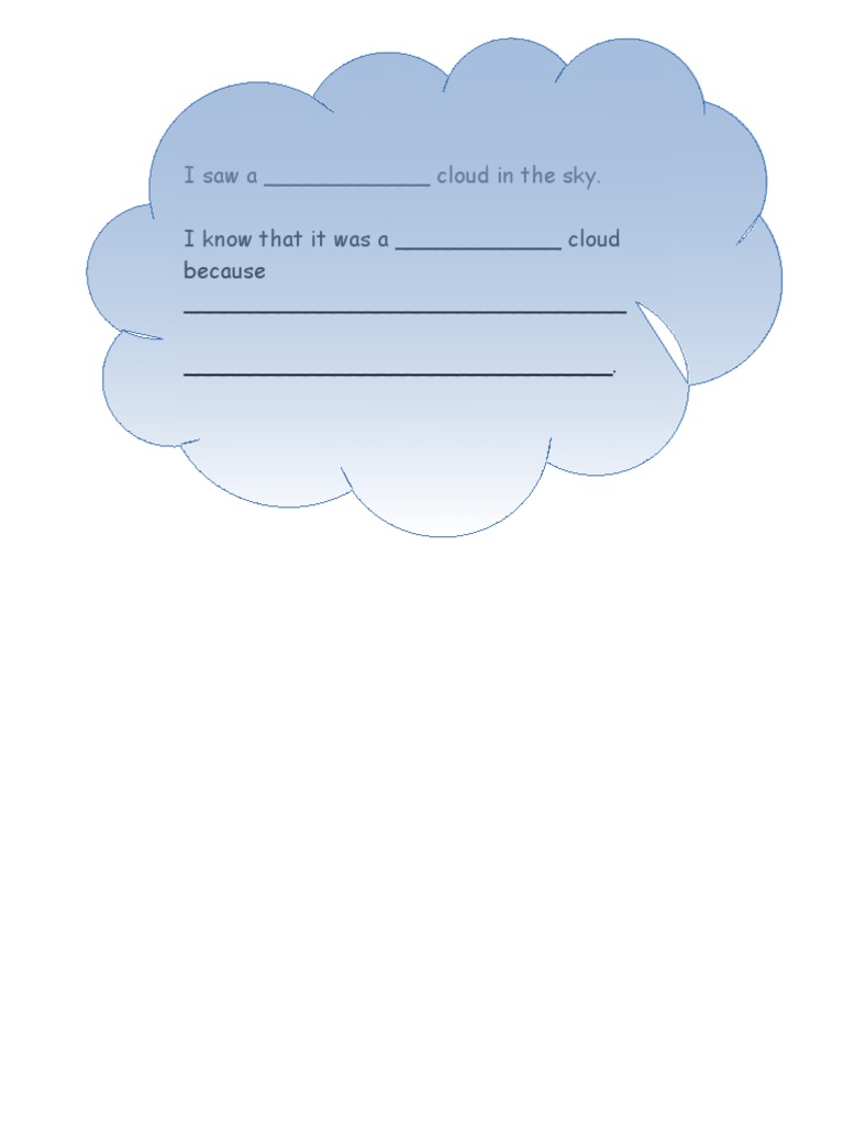 Cloud Worksheet | PDF