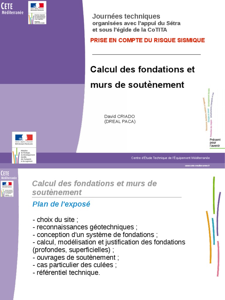 Calcul Pour Fondation PDF | PDF | Fondation (construction) | Ingénierie civile