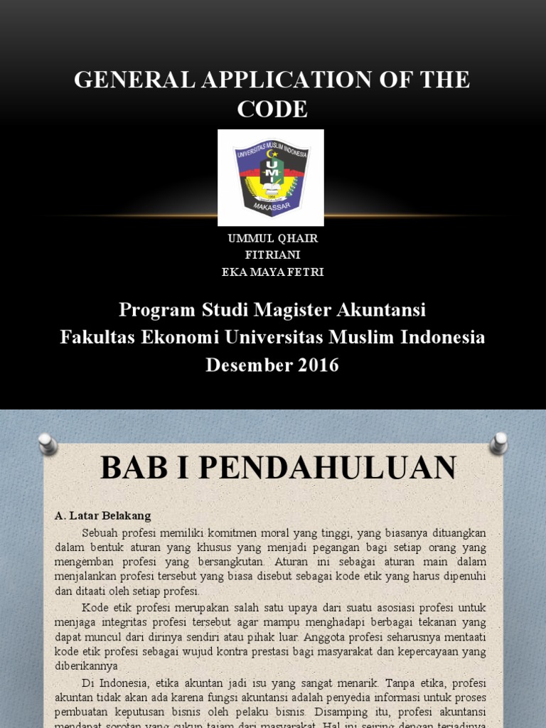 General Application of The Code | PDF