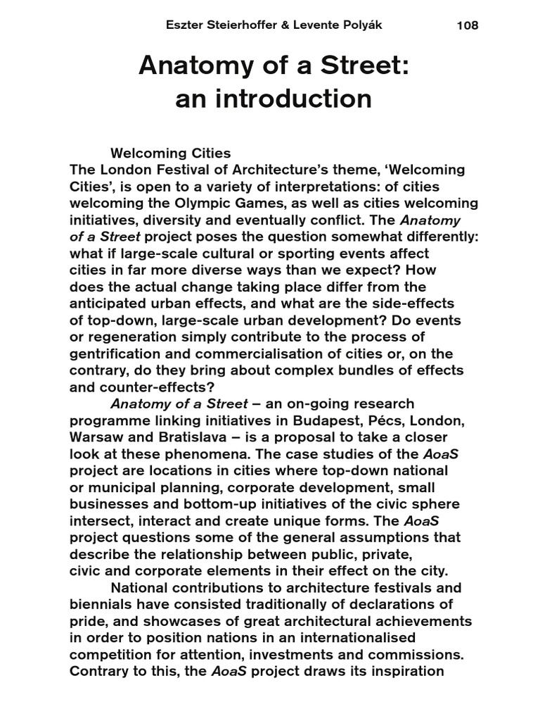 Anatomy of A Street | PDF | Budapest | Scientific Method