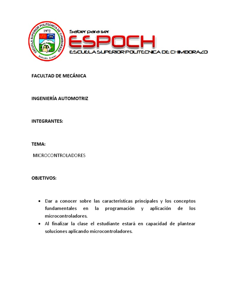 Informe Microcontroladores | PDF | Microcontrolador | Unidad Central de procesamiento