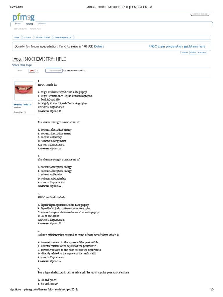Mcqs - Biochemistry | PDF | High Performance Liquid Chromatography ...