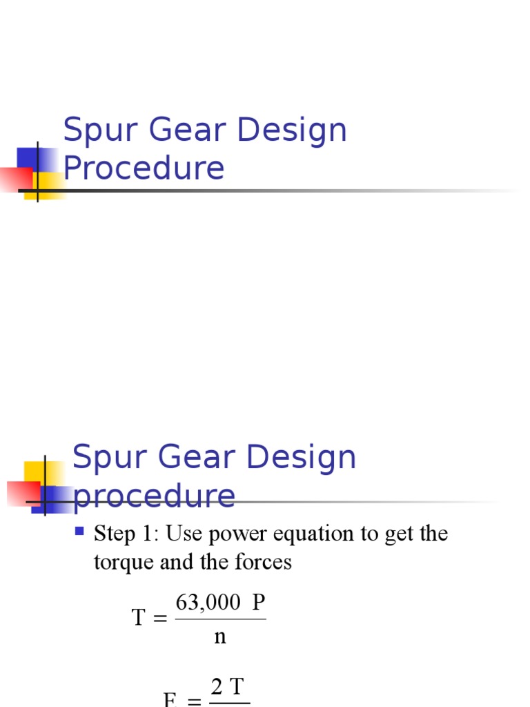 Spur Gear Design Procedure | PDF