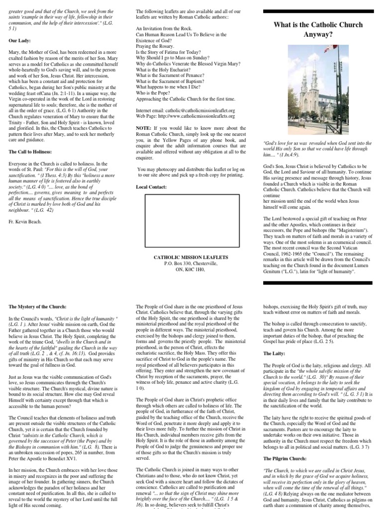 Church Leaflet | PDF | Catholic Church | Eucharist