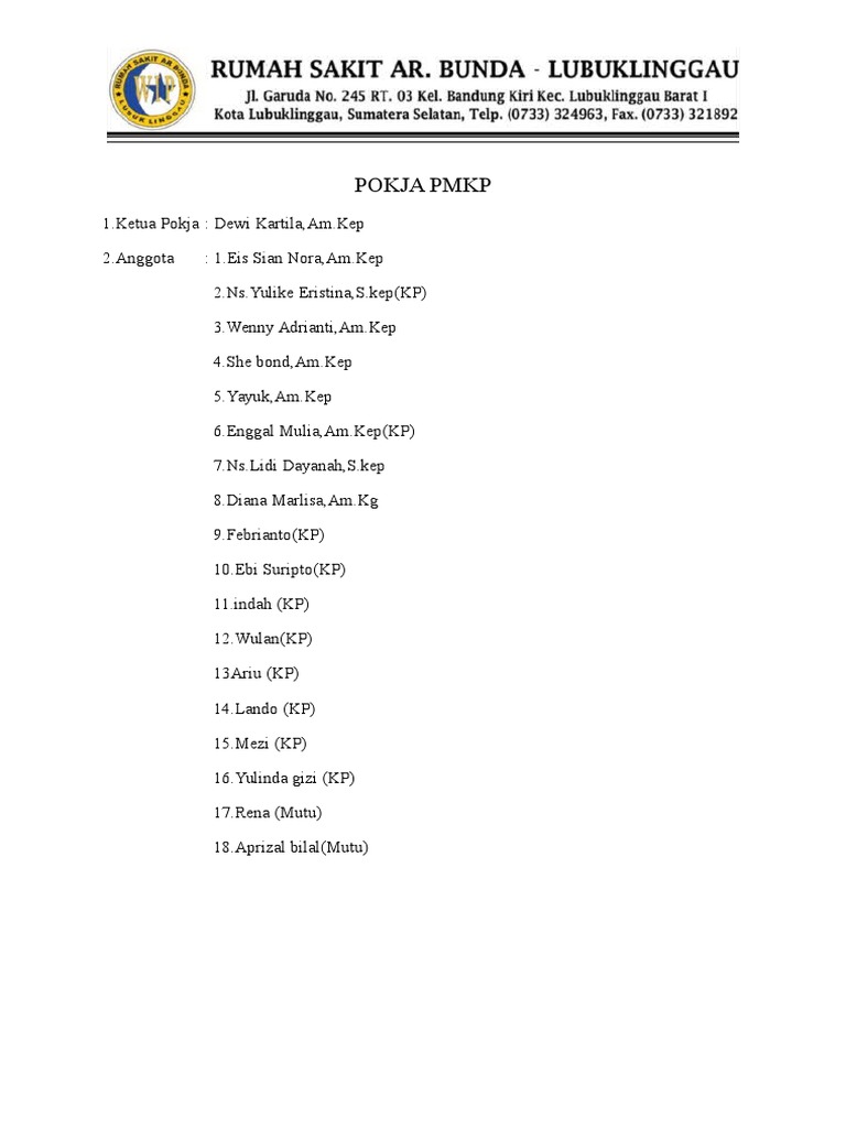 Pokja PMKP | PDF