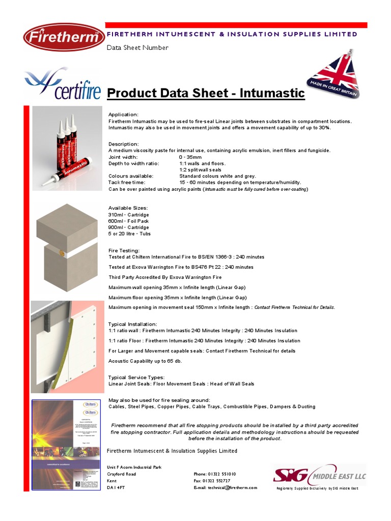 Muhaidib Firetherm Intumastic Package | PDF | Chemistry | Materials