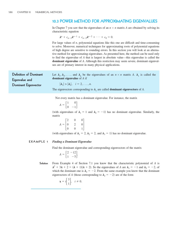Eigenvalue Approximation Guide | PDF | Eigenvalues And Eigenvectors | Mathematical Objects