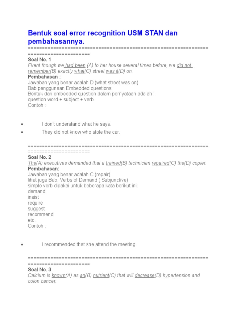 Error Recognition | PDF