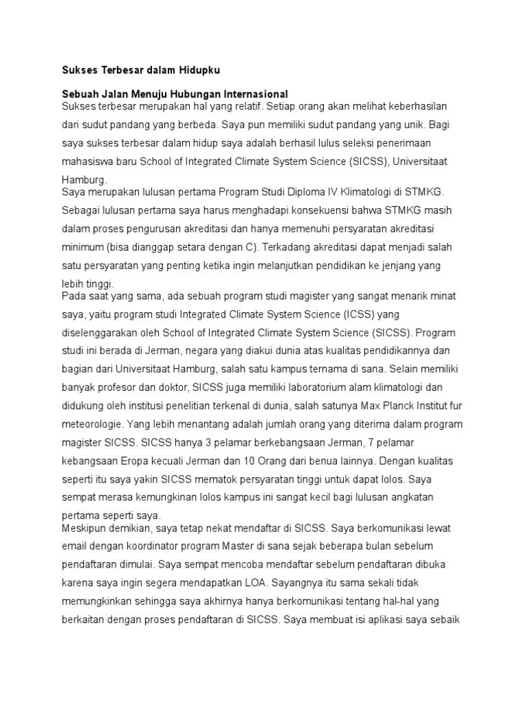 Contoh Essay LPDP | PDF