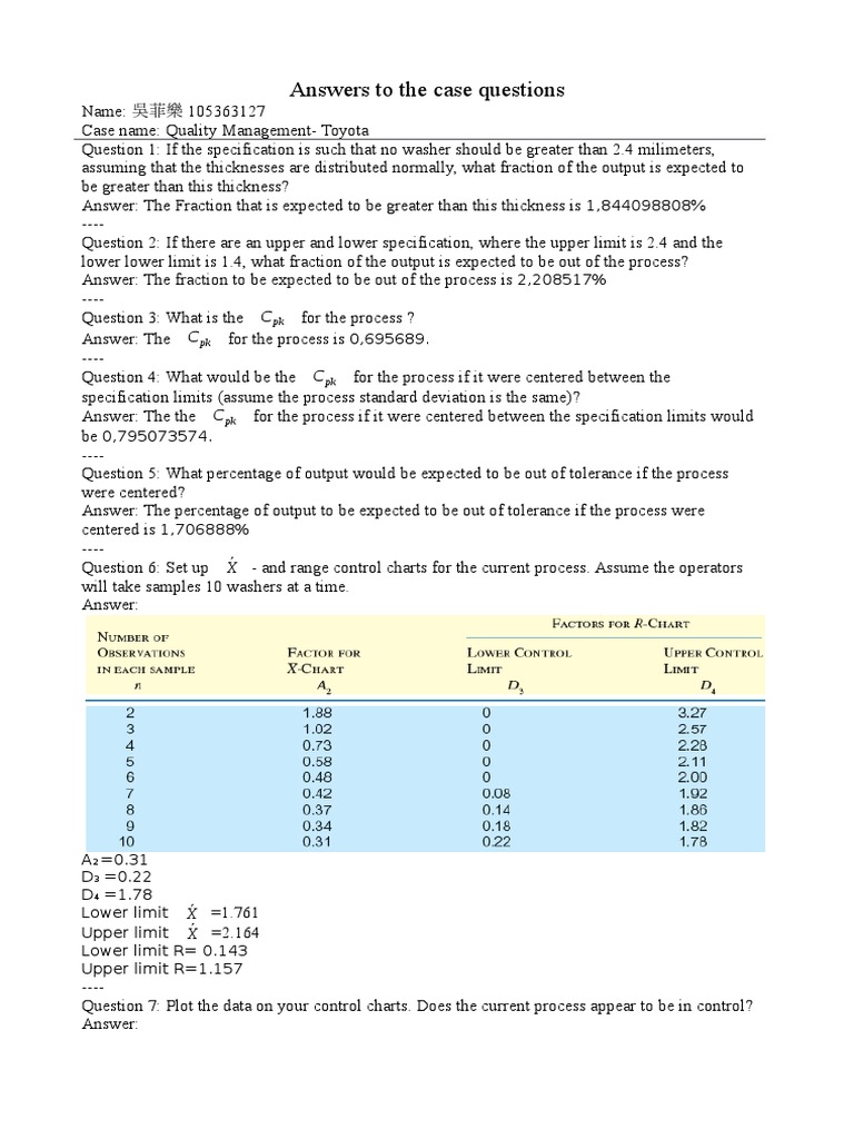 Toyota Quality Management Analysis | PDF