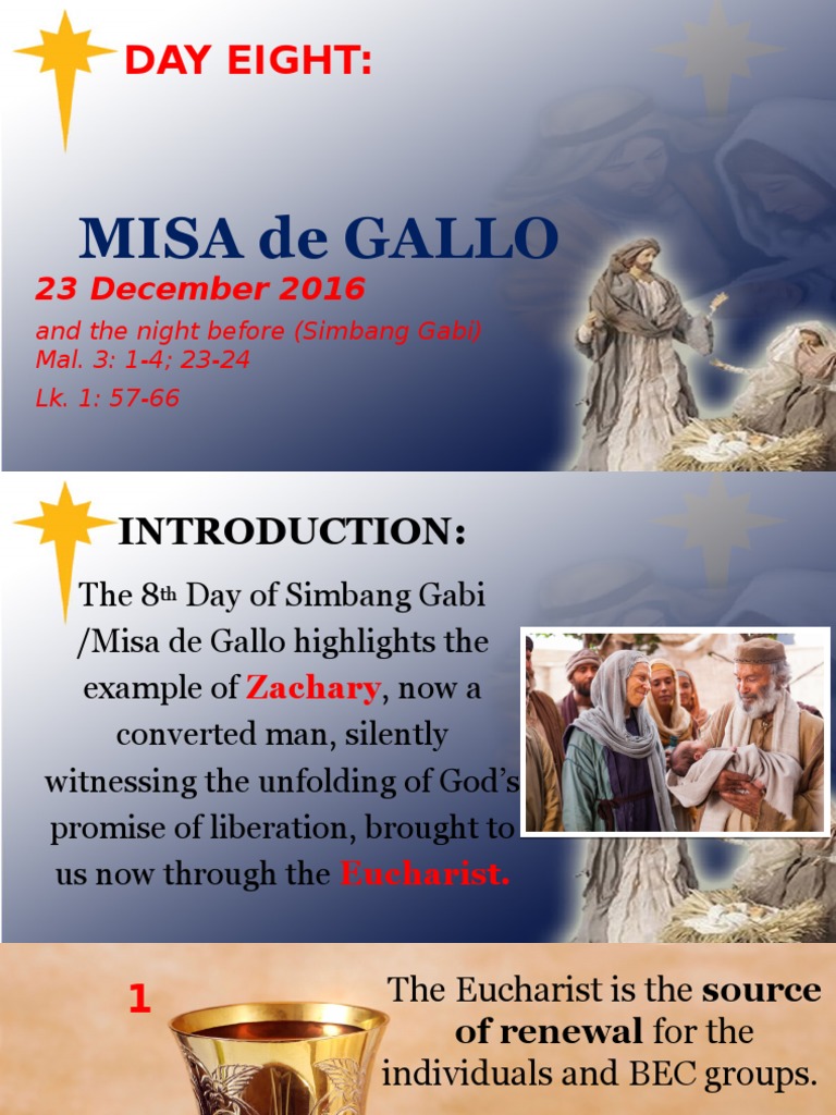 Day 8 Misa De Gallo 2016 Homily Pdf
