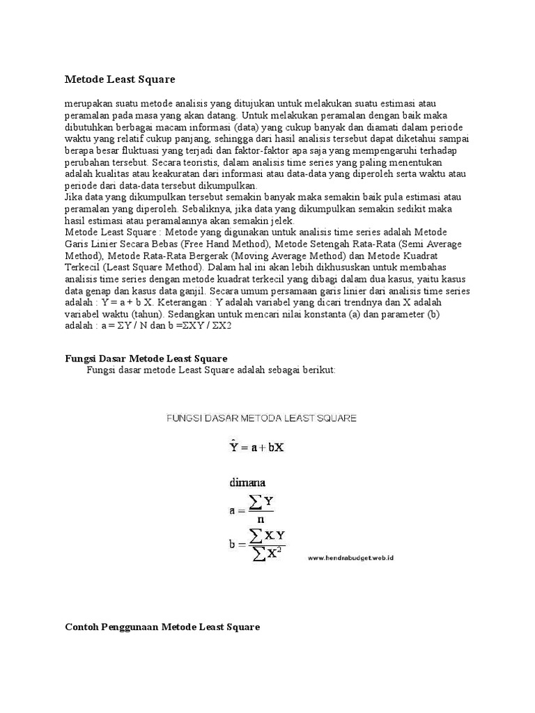 Metode Least Square | PDF