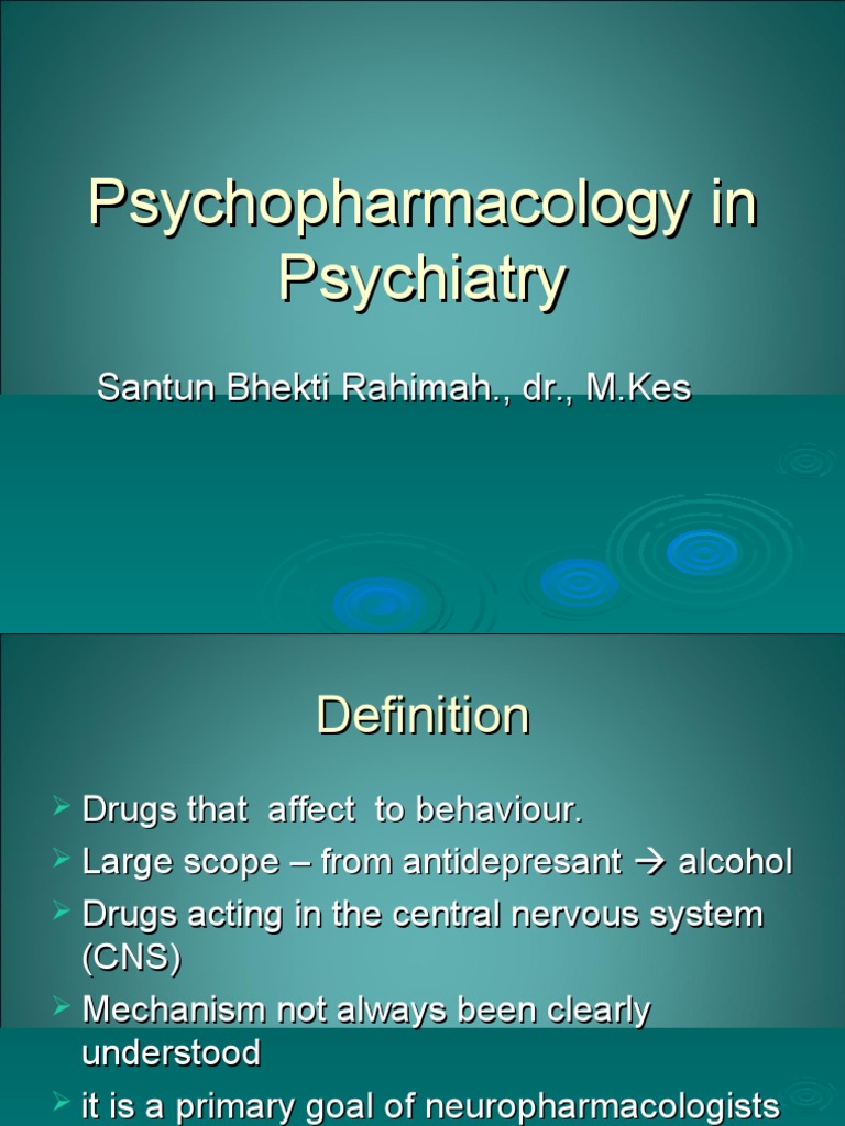 Psychopharmacology | Antidepressant | Antipsychotic